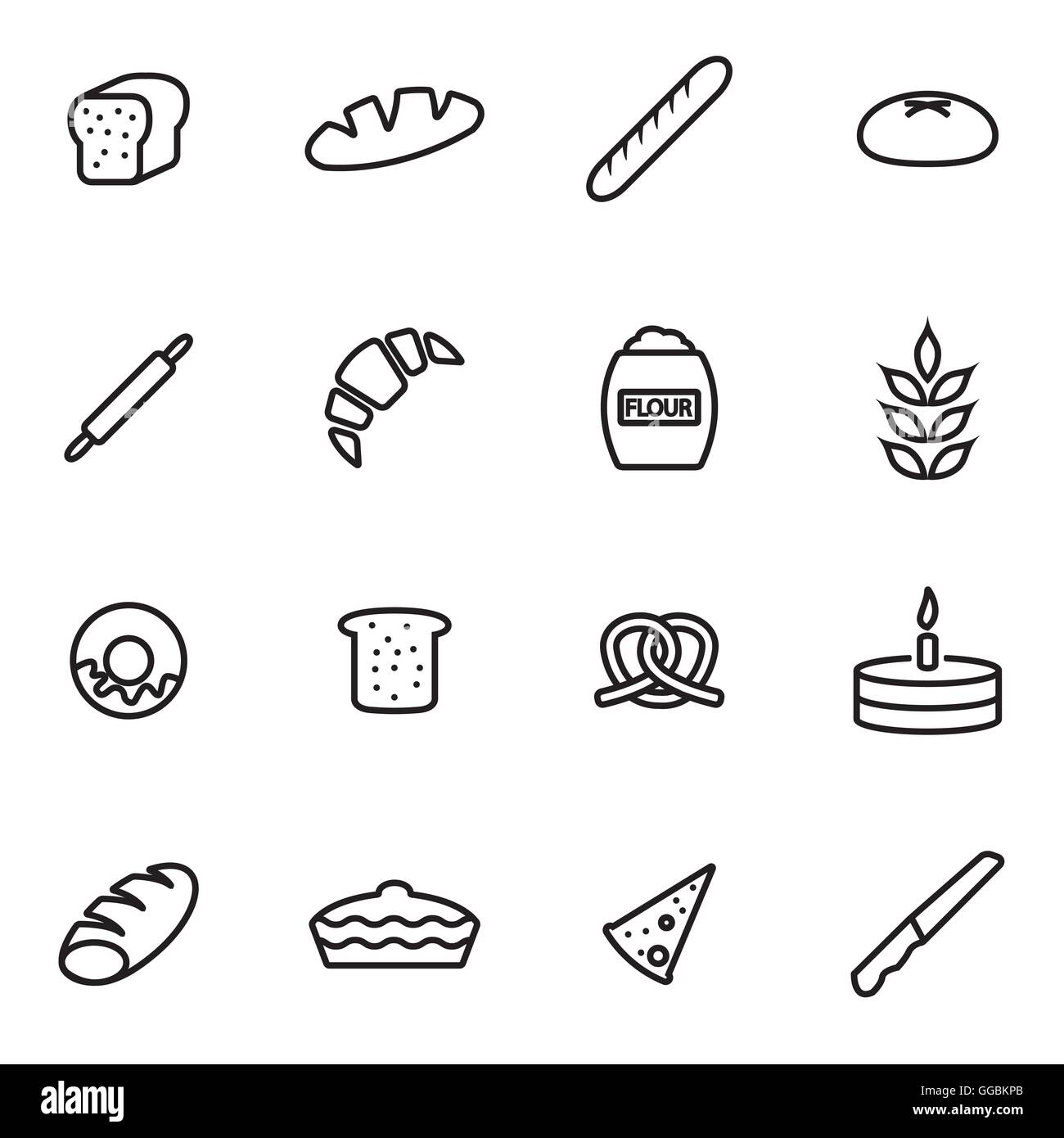 Restaurant linear icons set Stock Vector Images - Alamy