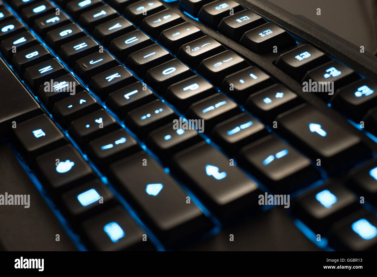 LED Illuminated Mechnical Keyboard Stock Photo - Alamy