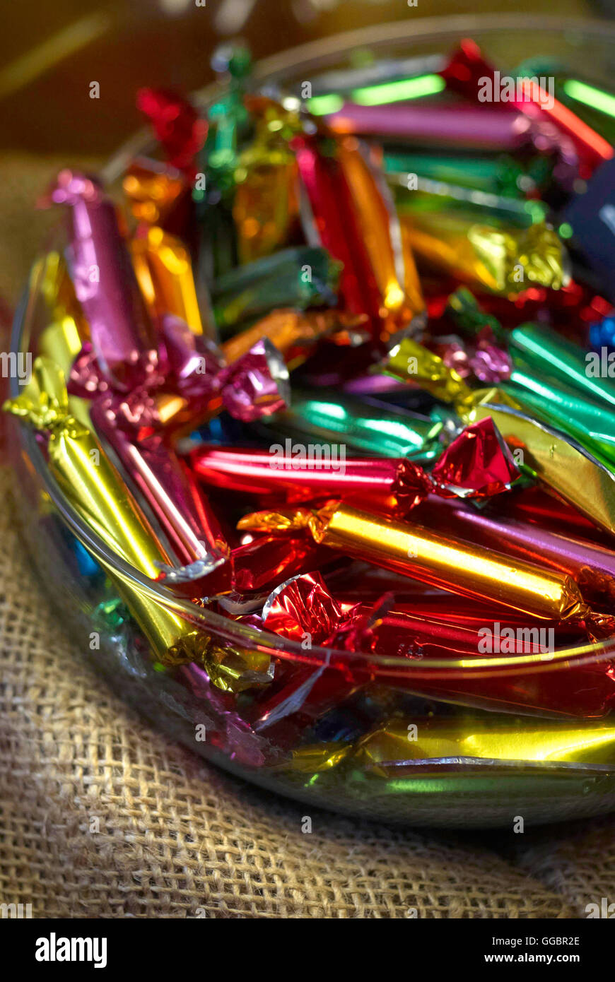 Wrapped toffees / Sweets Stock Photo - Alamy