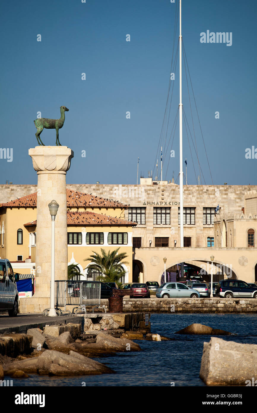 Ehodes symbol, taken in Rhodes island, Greece Stock Photo - Alamy