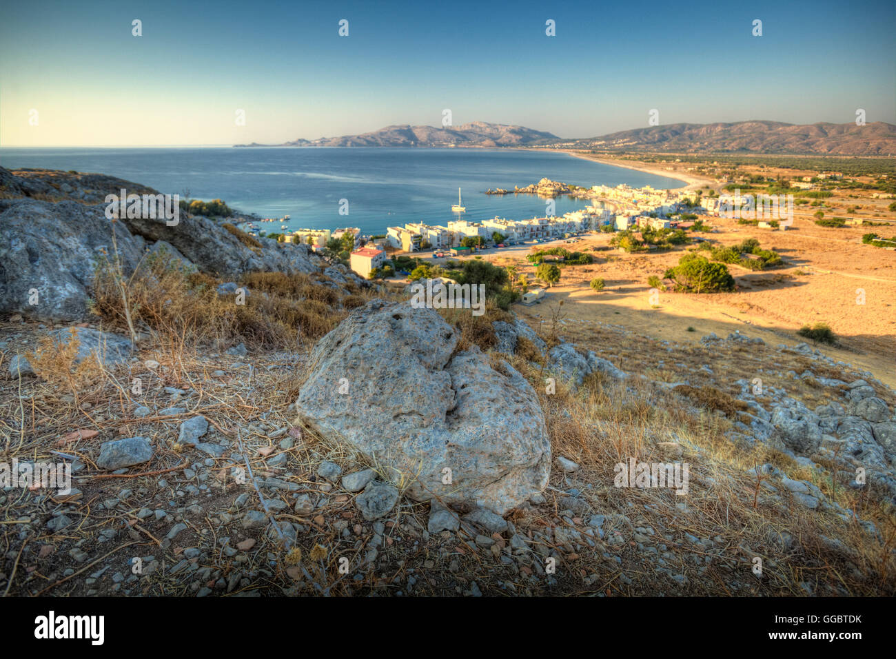 Beautiful landscape of Charaki, taken in Rhodes island, Greece Stock ...