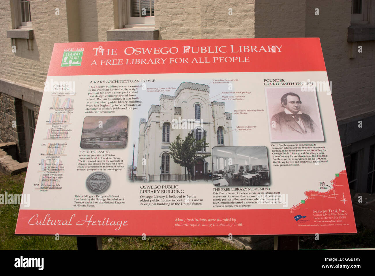 New York, Oswego. Oswego Public Library. Opened in 1857, it's one of ...