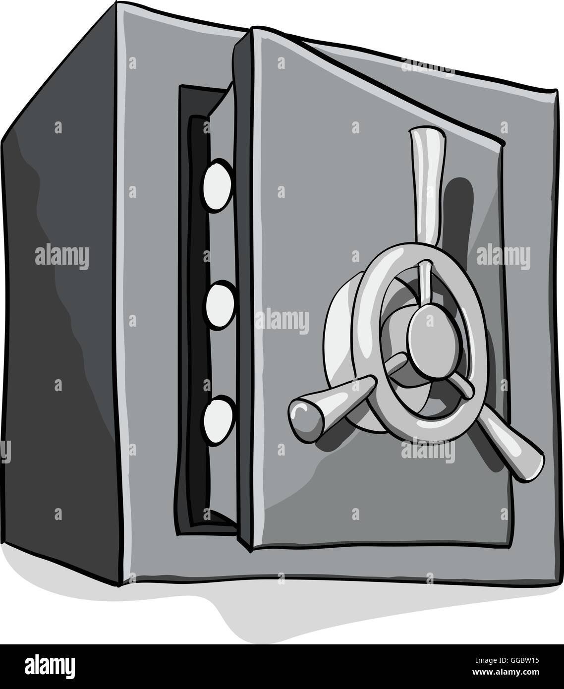 Security Metal Safe on White Background. Vector illustration Stock ...