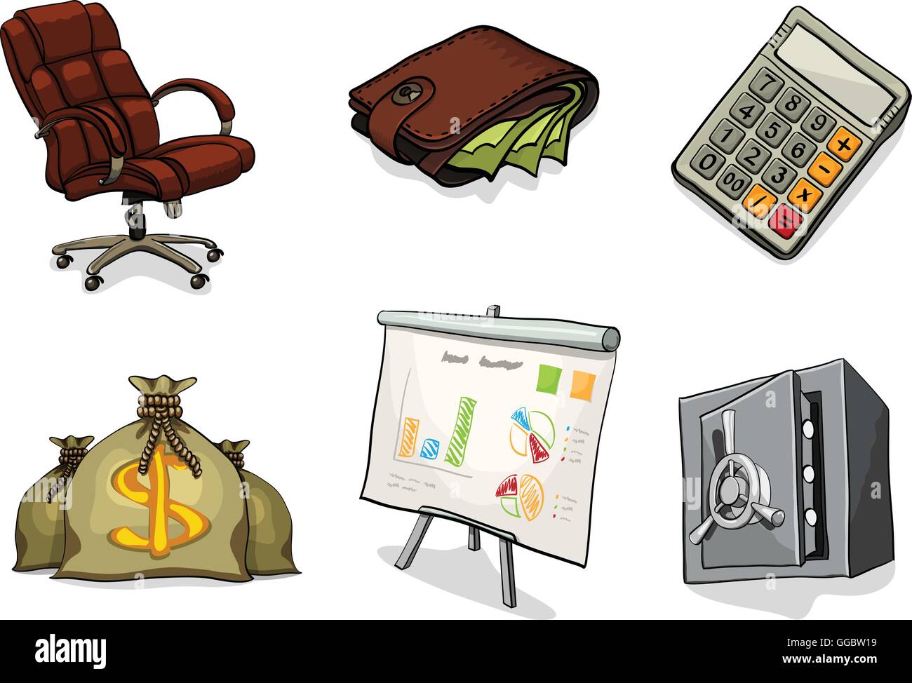 Business cartoon icons. Vector illustration isolated on white ...
