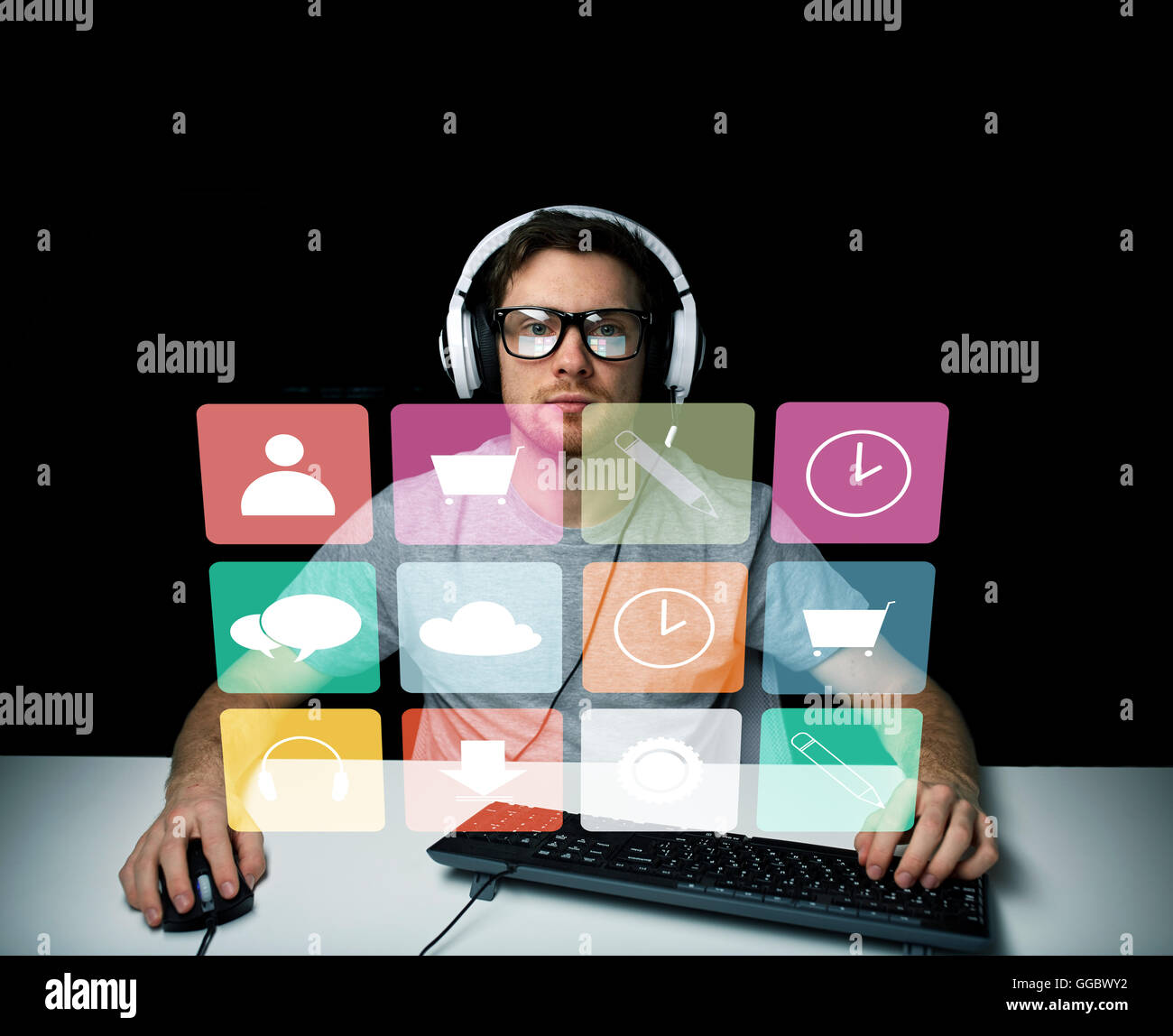 Keyboard hologram hi-res stock photography and images - Alamy