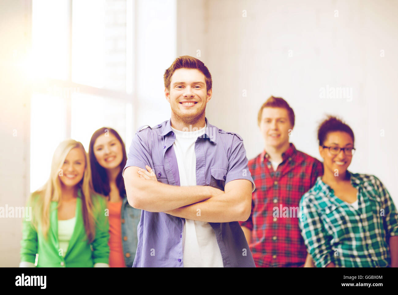 student boy at school Stock Photo - Alamy