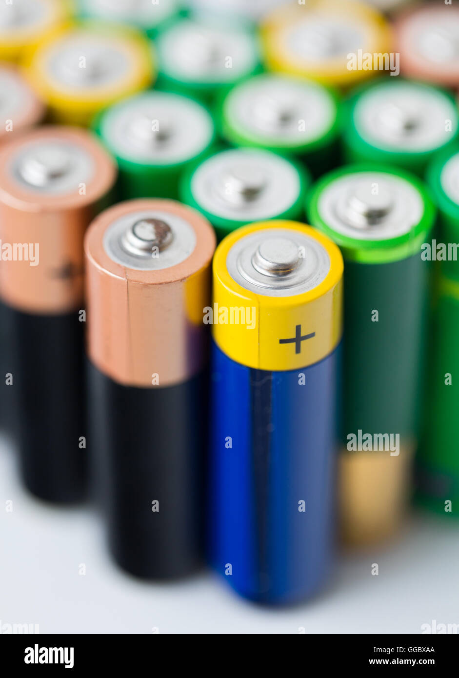close up of alkaline batteries Stock Photo - Alamy