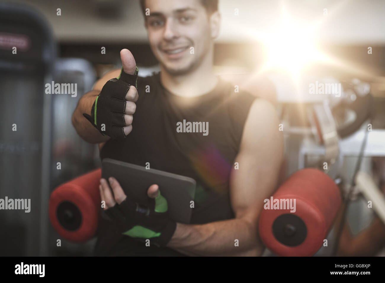 Approve concept man tablet hi-res stock photography and images - Alamy