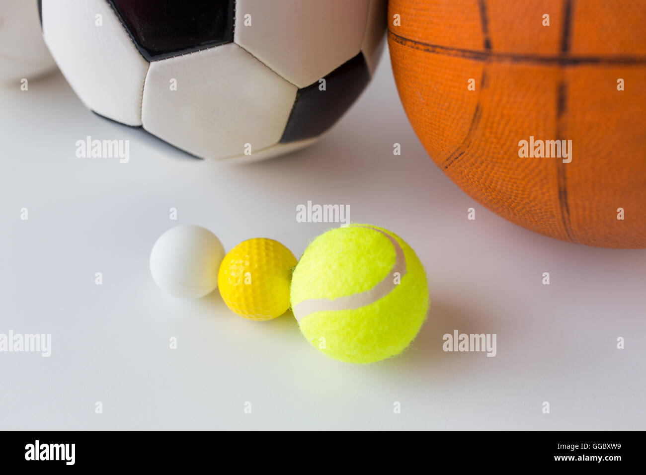 close up of different sports balls set Stock Photo - Alamy