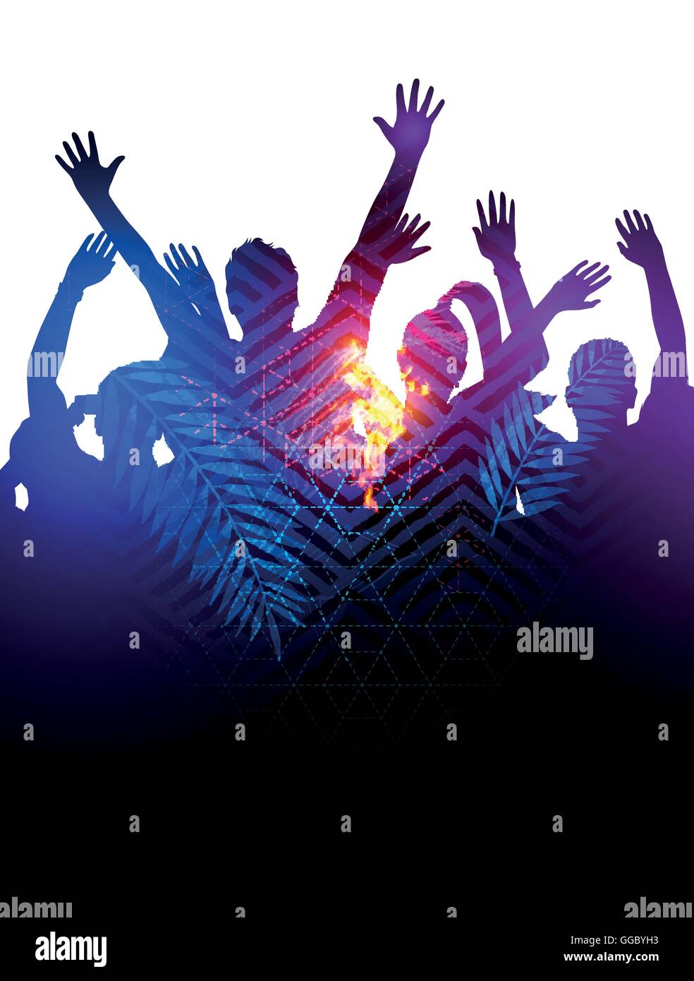 Dancing summer rave Stock Vector Images - Alamy
