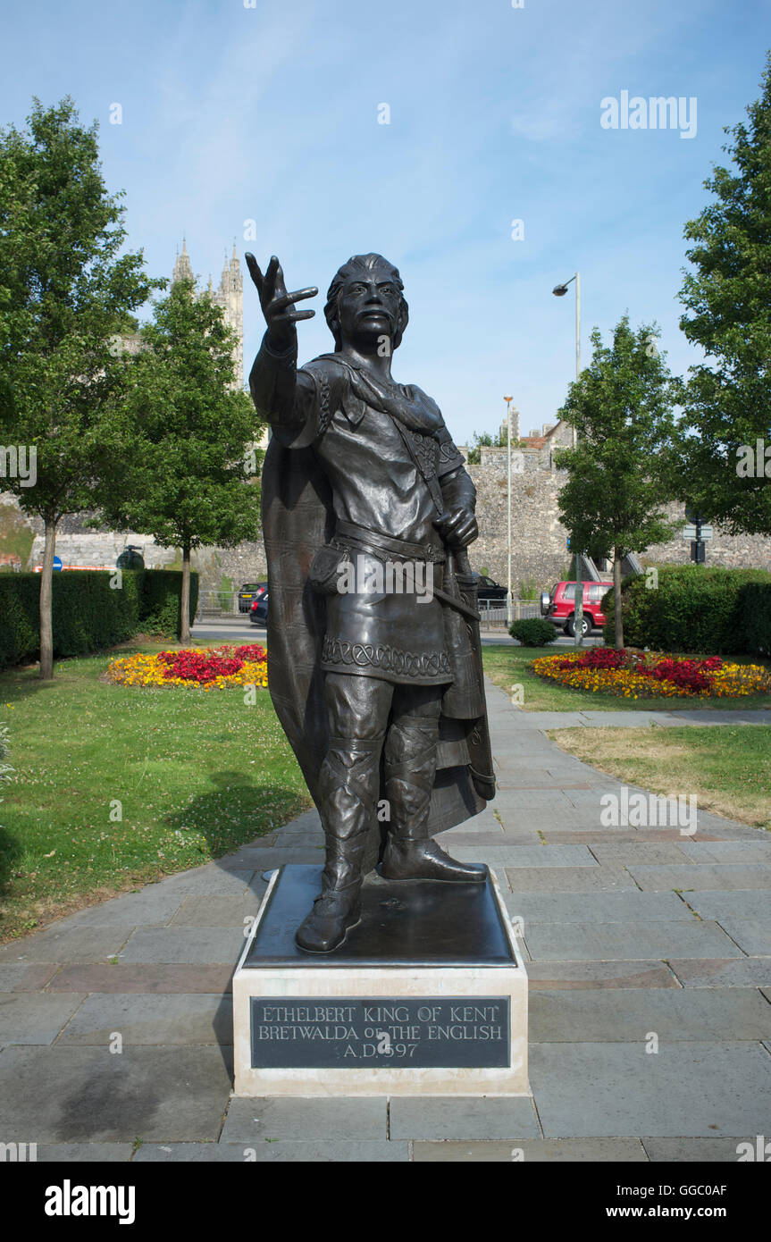 Statue king ethelbert canterbury kent hi-res stock photography and ...