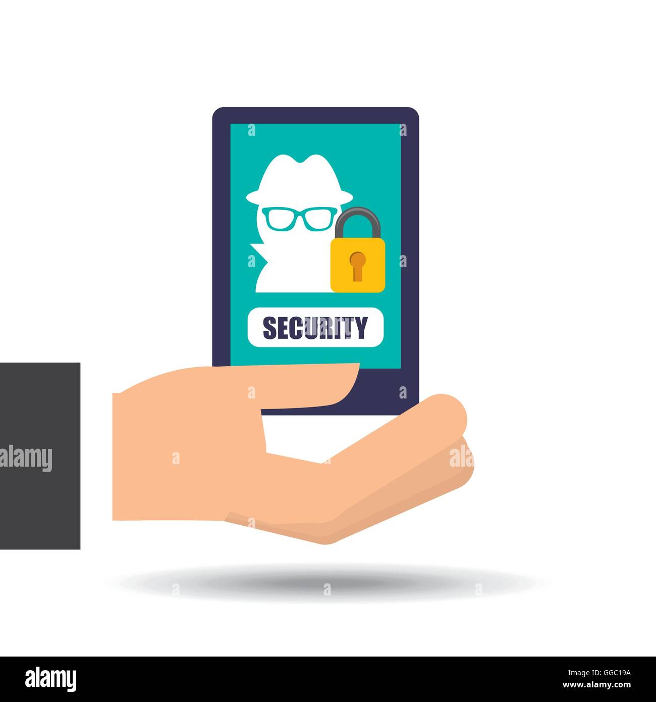 hand holding security icon Stock Vector Image & Art - Alamy