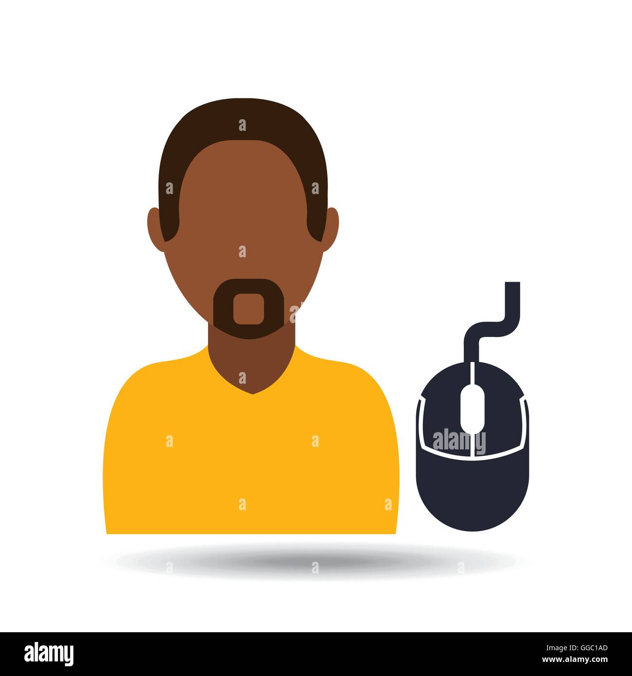 man with pc icon Stock Vector Image & Art - Alamy