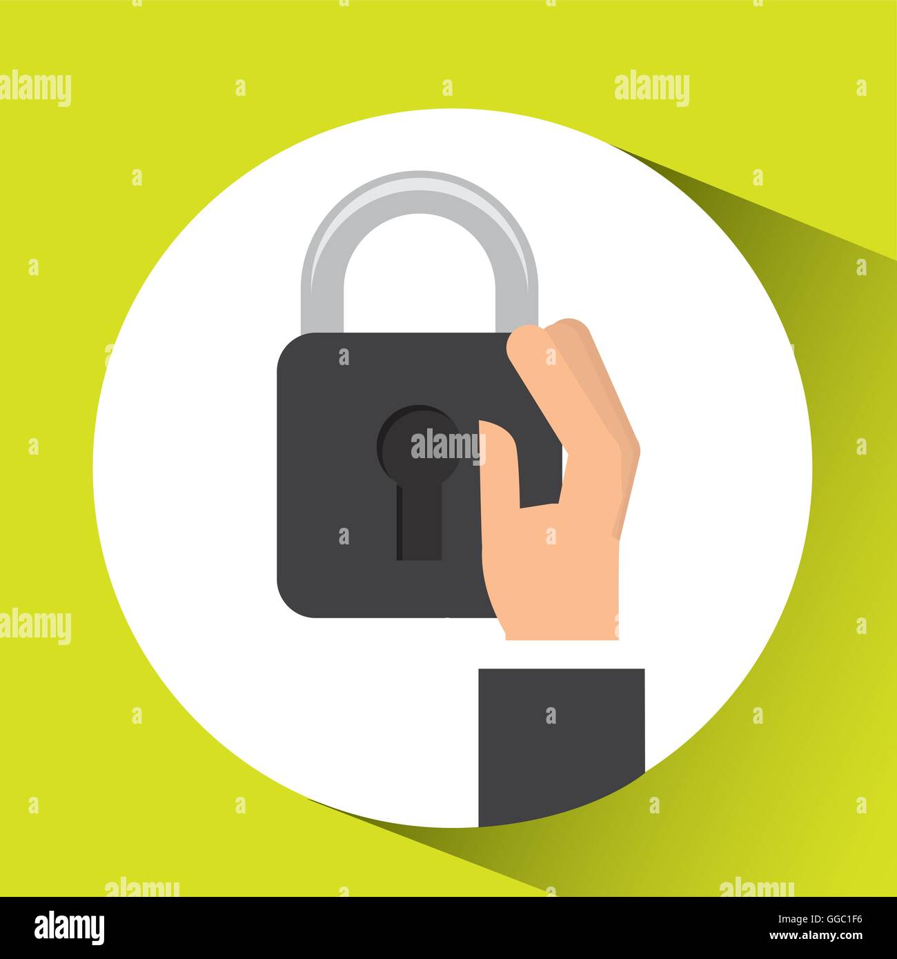 hand holding security icon Stock Vector Image & Art - Alamy