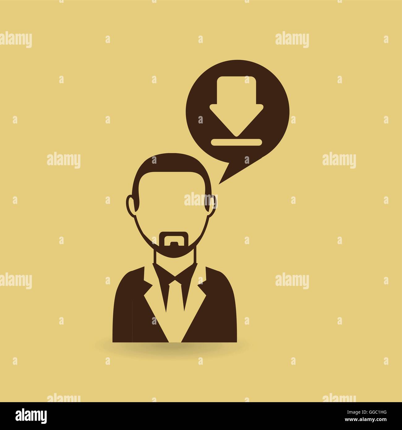 man with pc icon Stock Vector Image & Art - Alamy