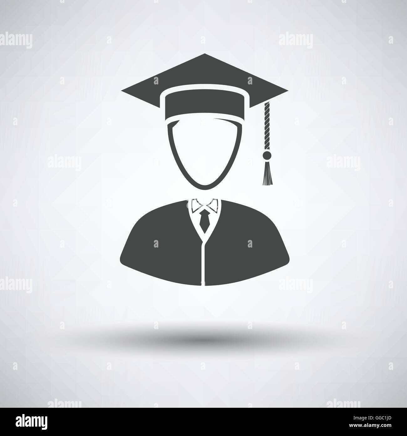 Lawyer man icon on gray background with round shadow. Vector ...