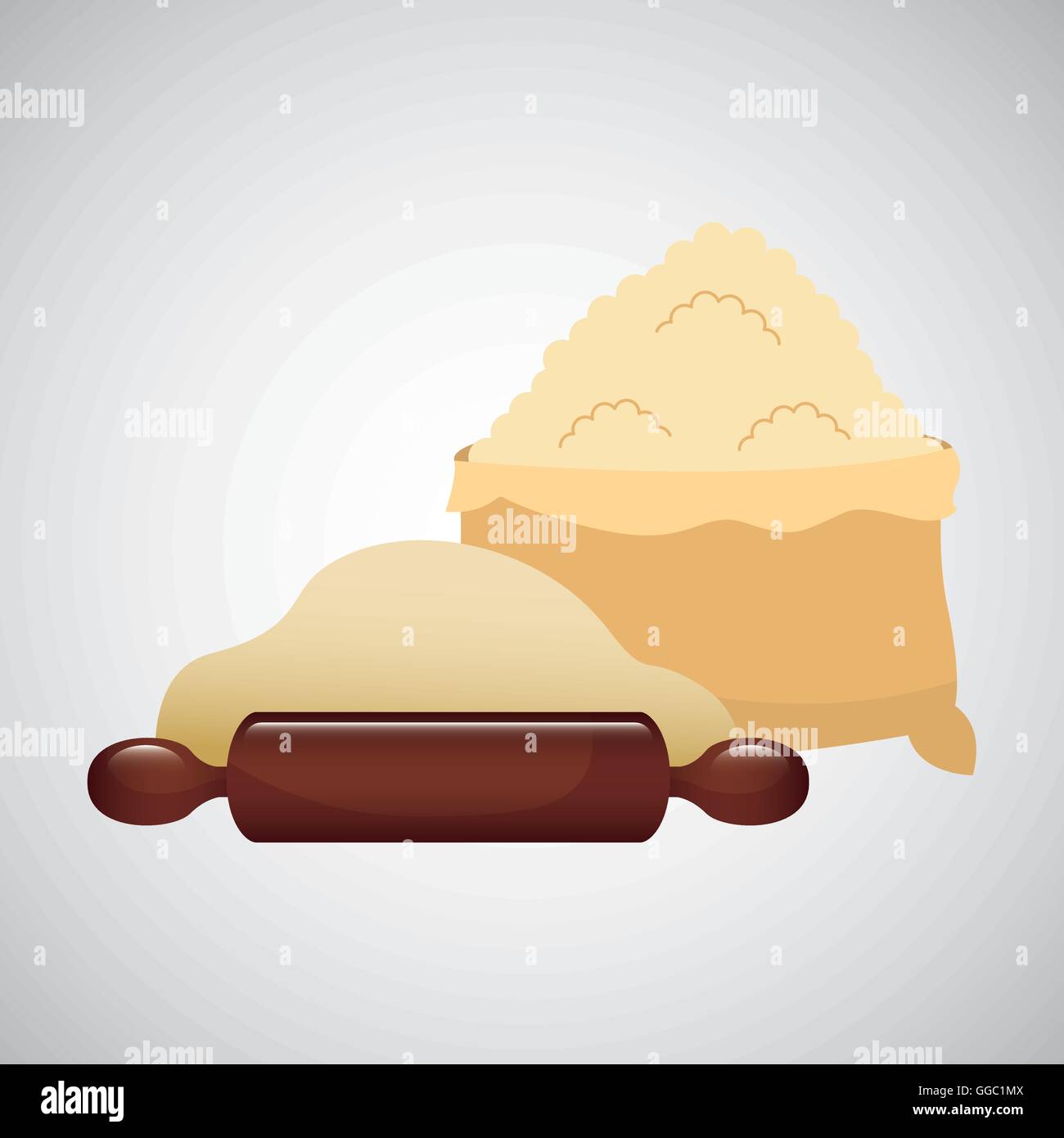 Tradition food rolling pin Stock Vector Images - Alamy