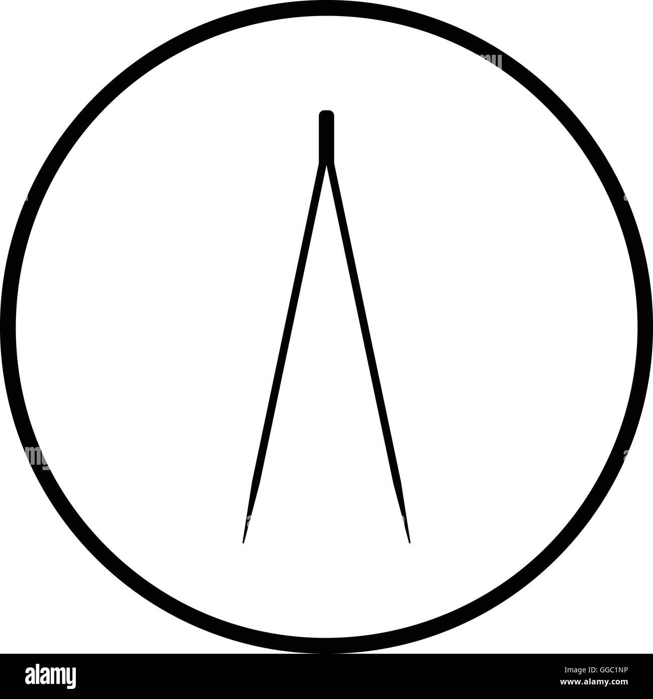 North Arrow Architecture Vector