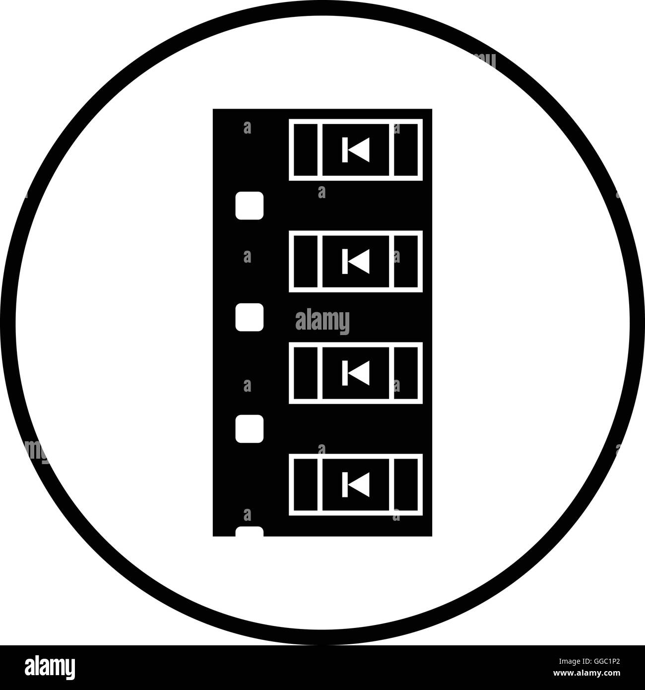 Diode smd component tape icon. Thin circle design. Vector illustration ...