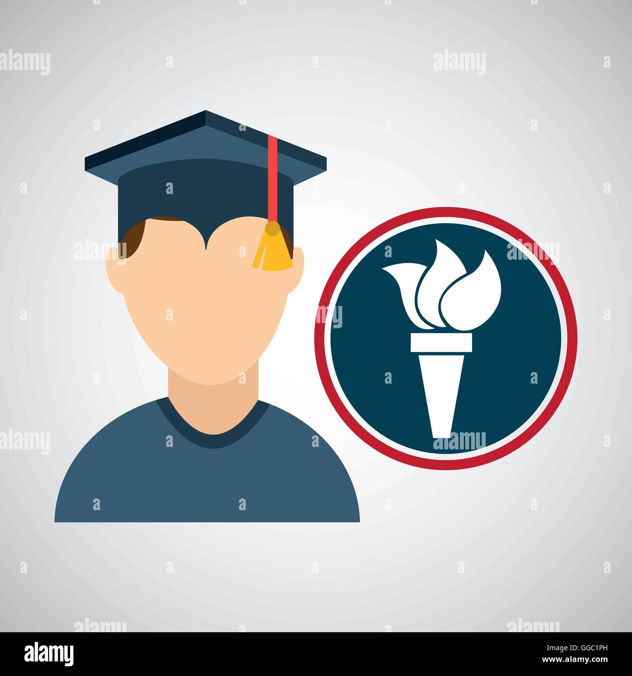 university grad icon Stock Vector Image & Art - Alamy