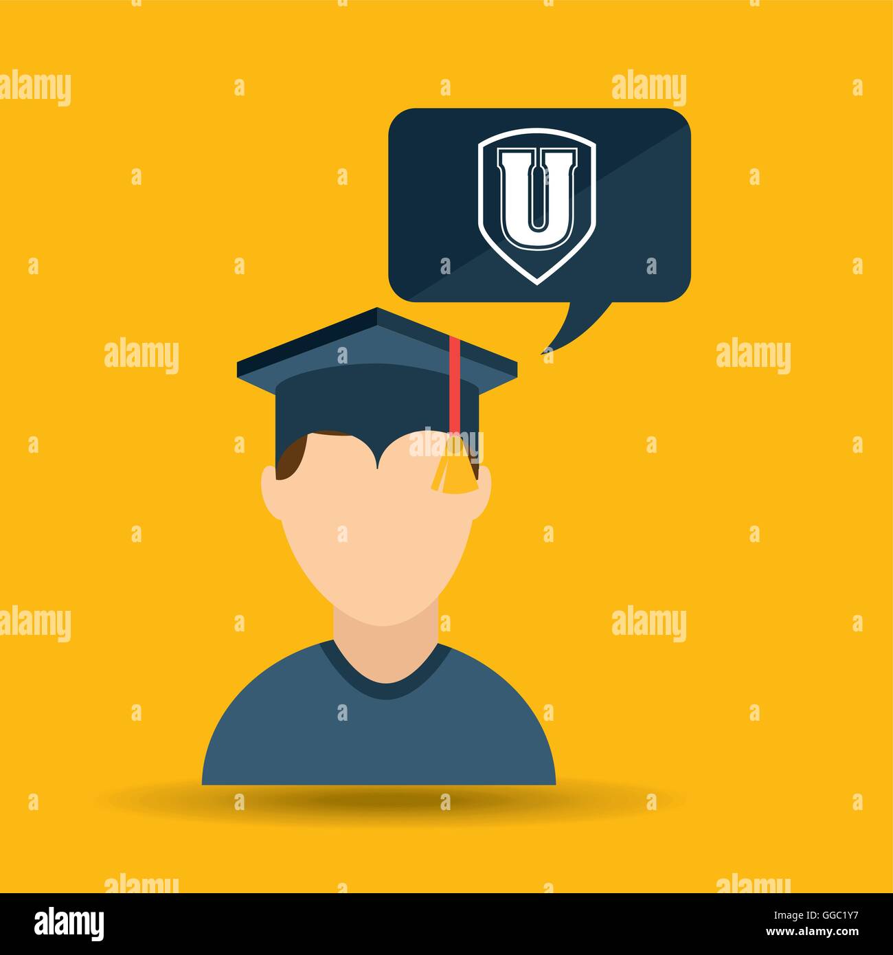 university grad icon Stock Vector Image & Art - Alamy