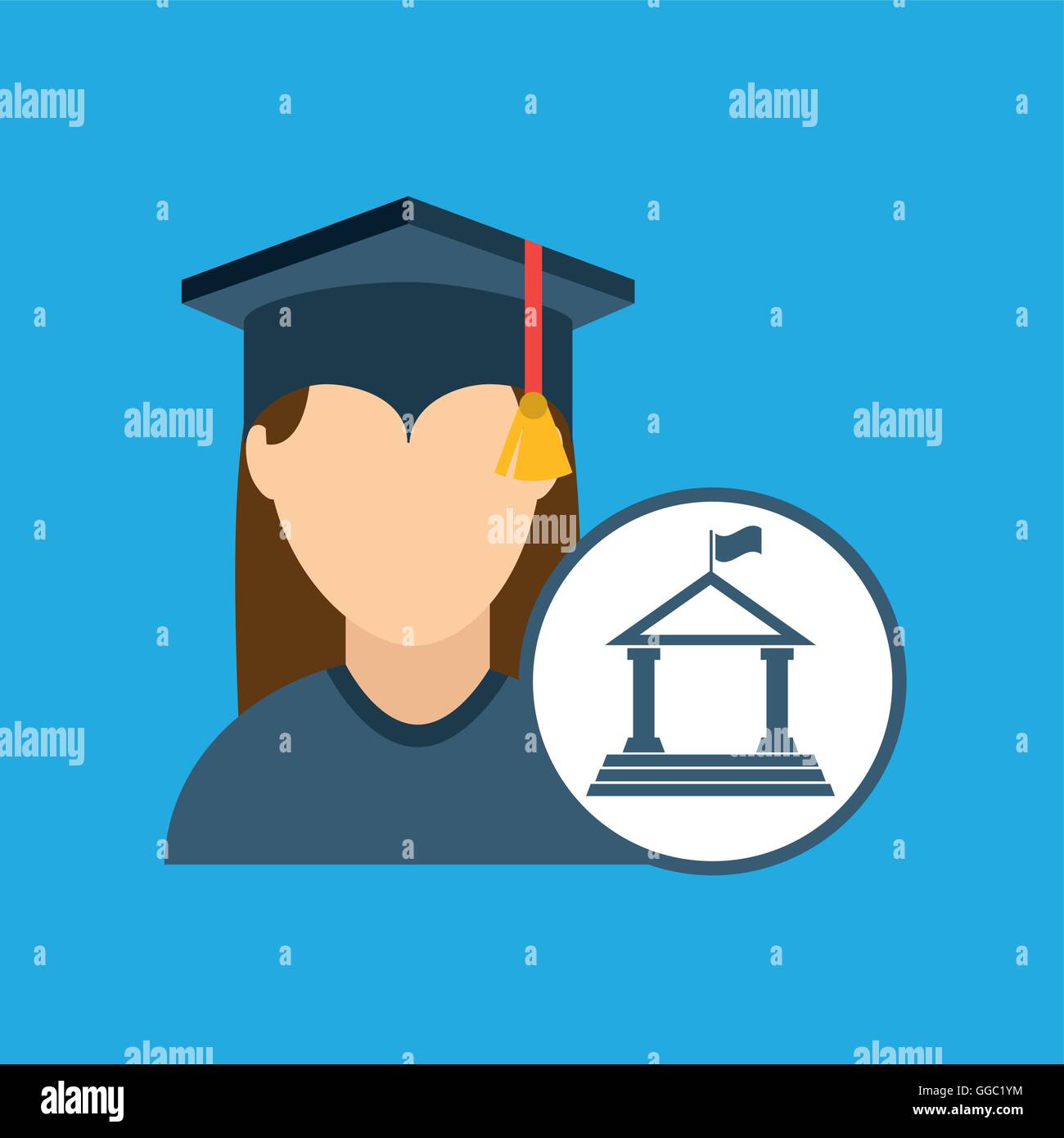 university grad icon Stock Vector Image & Art - Alamy