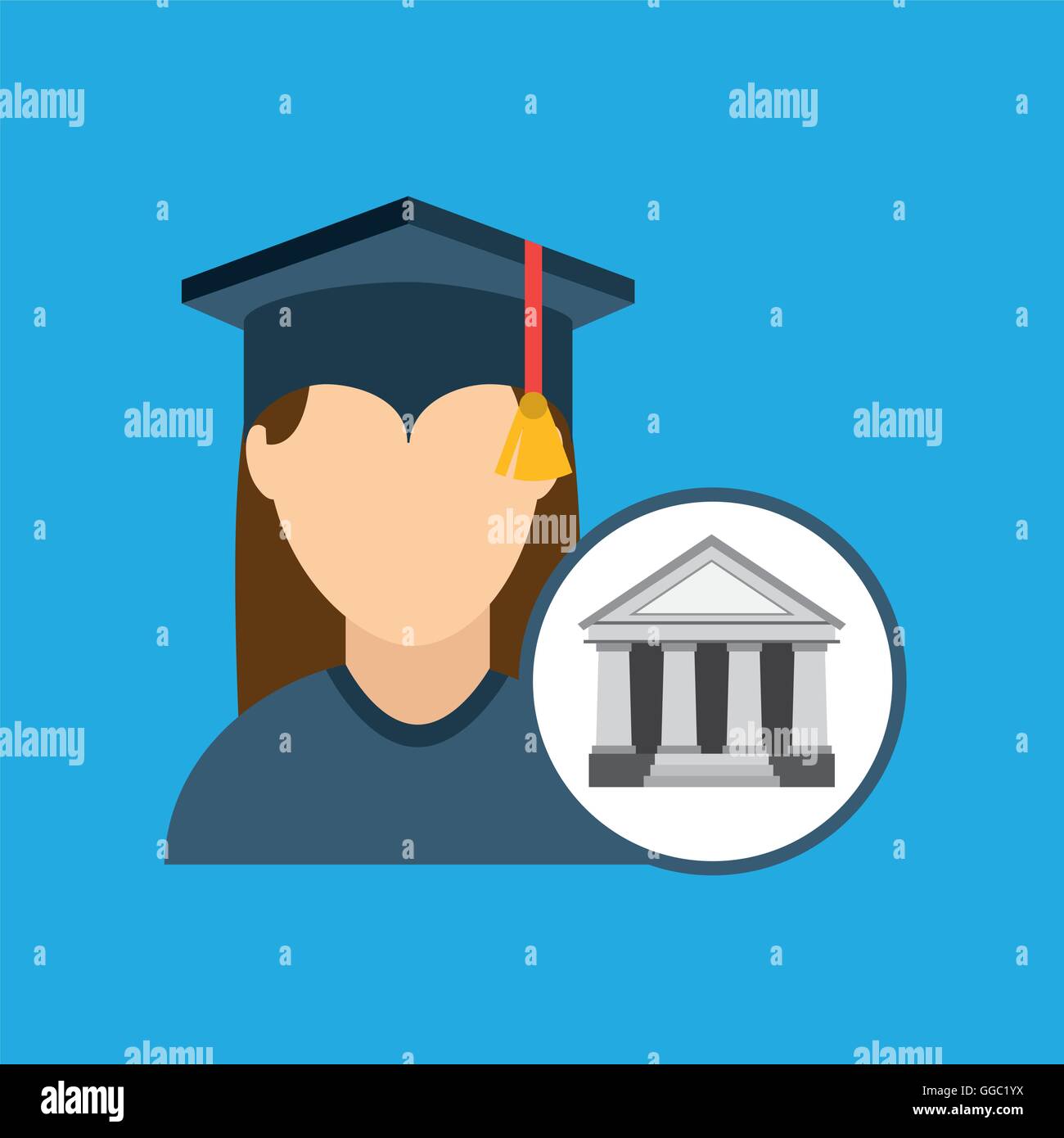 university grad icon Stock Vector Image & Art - Alamy
