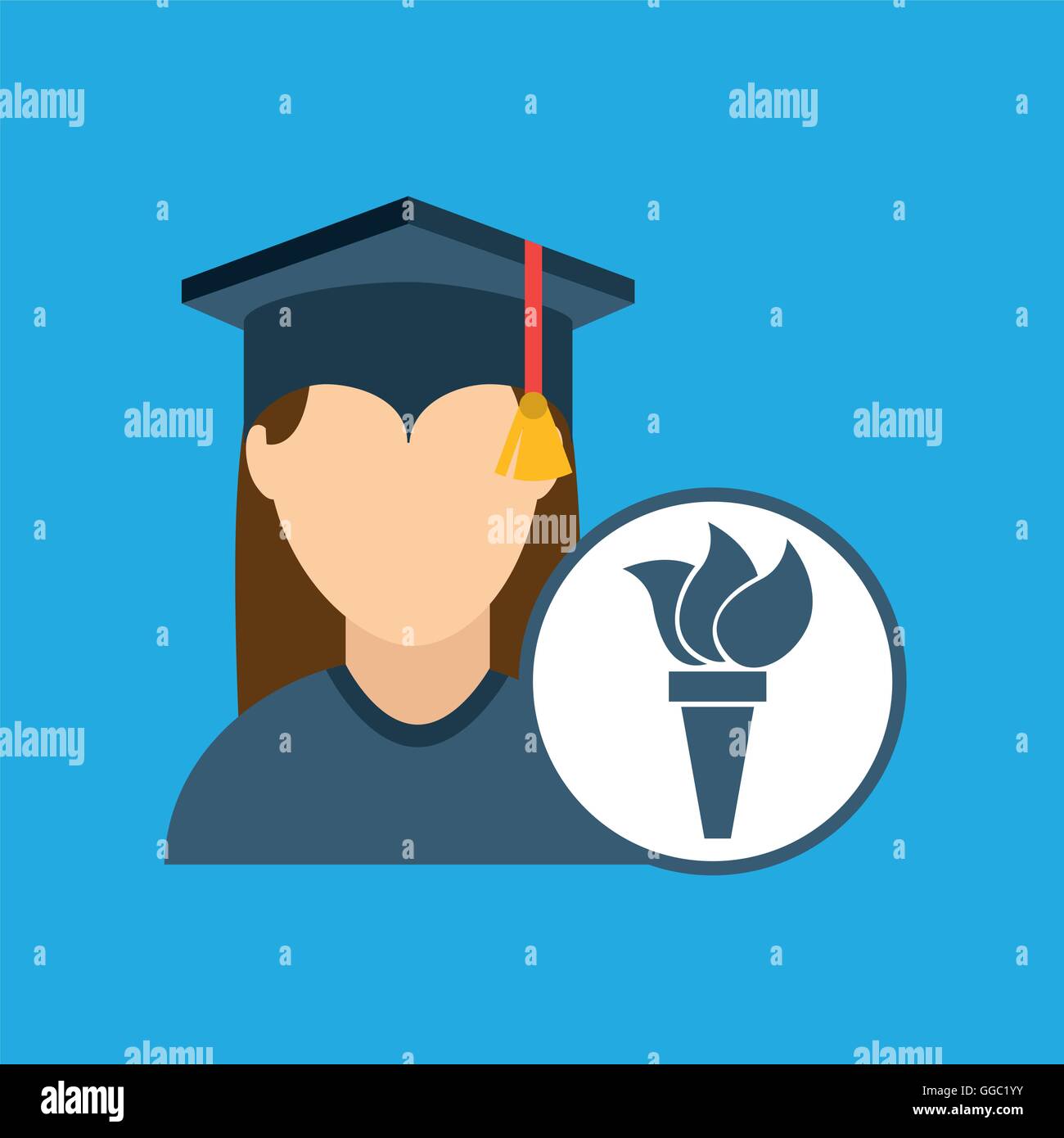university grad icon Stock Vector Image & Art - Alamy