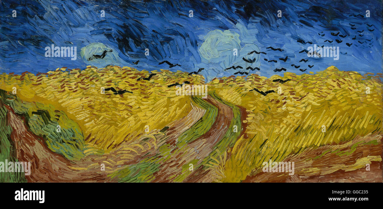 Wheatfield with Crows by Vincent Van Gogh Stock Photo - Alamy