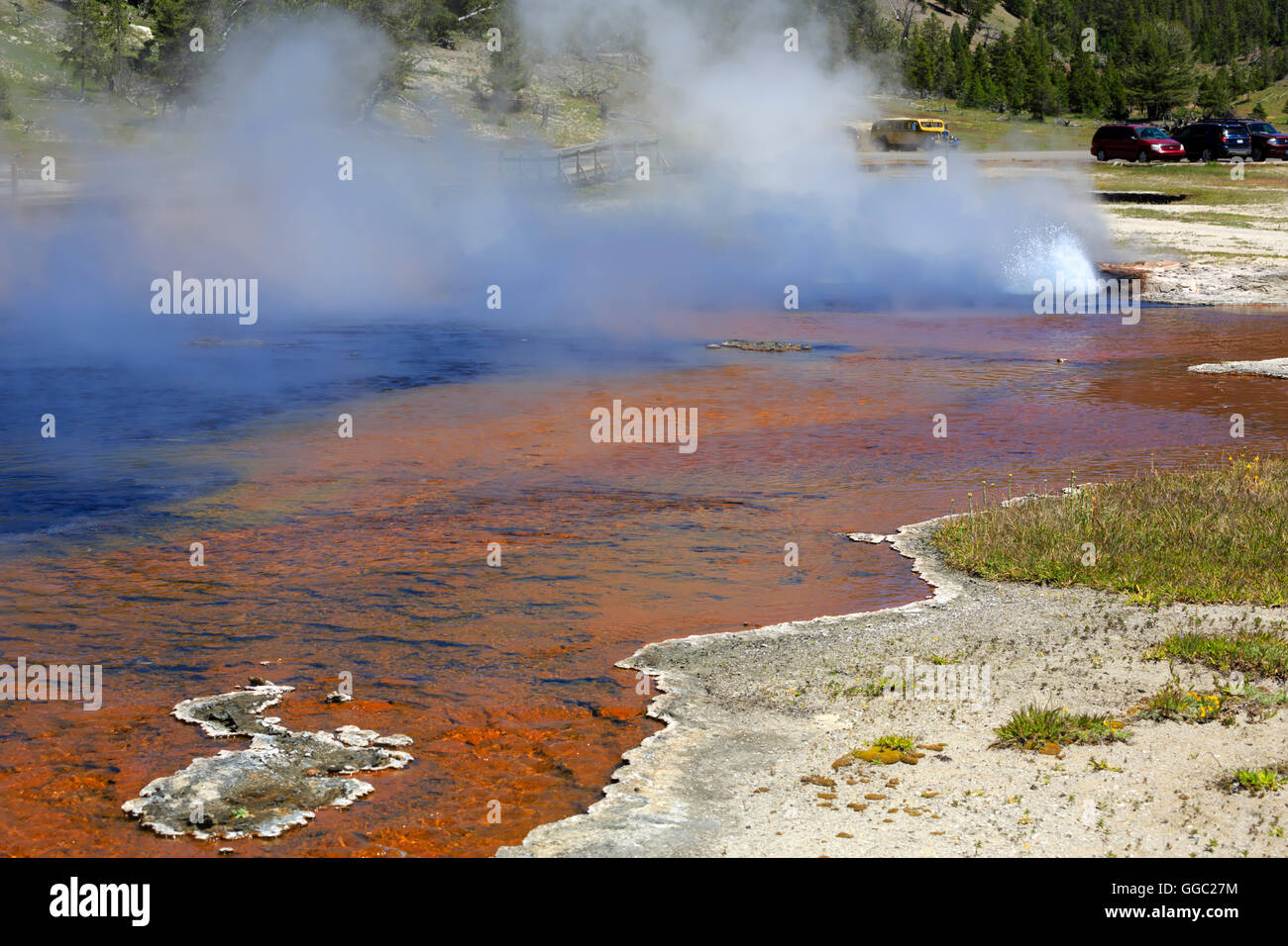 Yellowstone lake geyser hi-res stock photography and images - Alamy