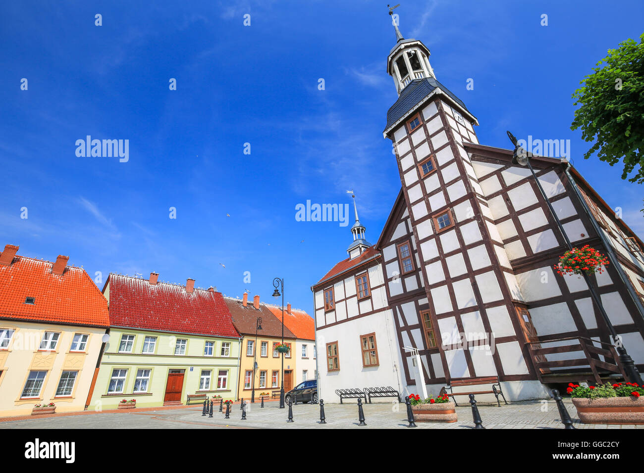 View of the Nowe Warpno village in Poland Stock Photo - Alamy
