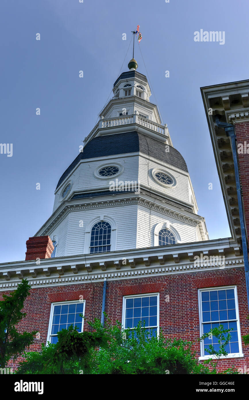 Maryland State Capital building in Annapolis, Maryland on summer ...