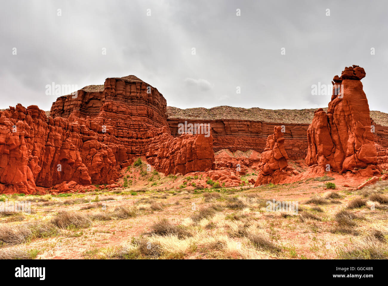 Baby Rocks Mesa and Volcanic Plugs in Arizona Stock Photo - Alamy