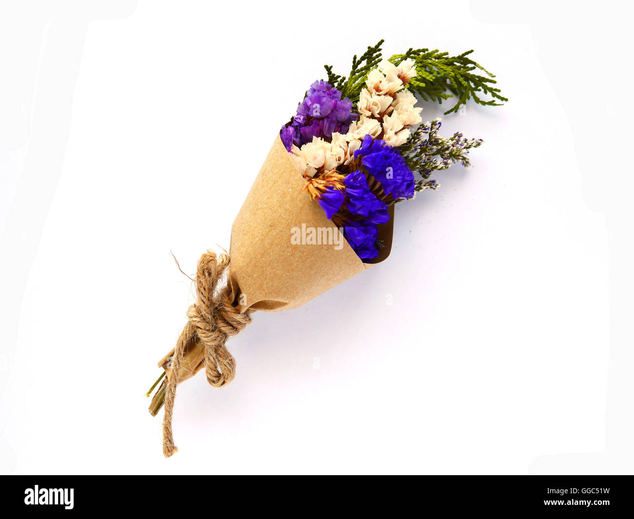 Beautiful dry bouquet on white background Stock Photo - Alamy