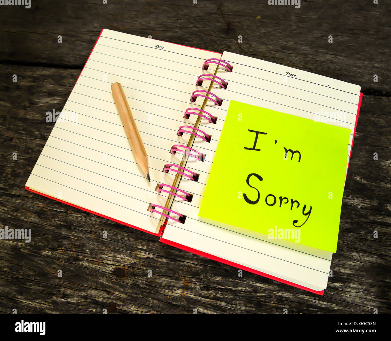 I'm sorry post it note hi-res stock photography and images - Alamy