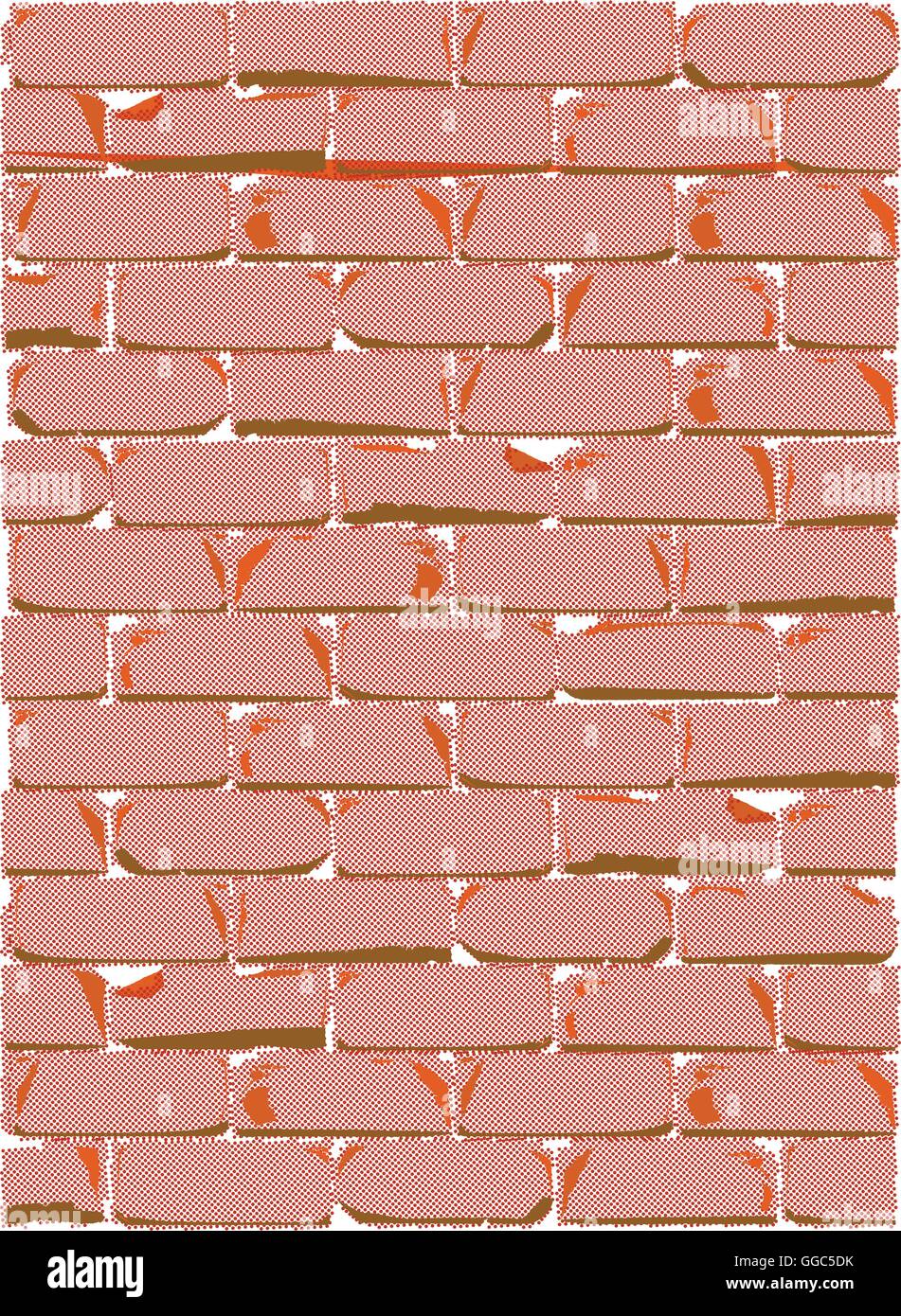Weathered red brick wall texture Stock Vector Images - Alamy