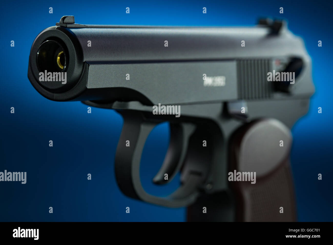Blue gun hi-res stock photography and images - Alamy