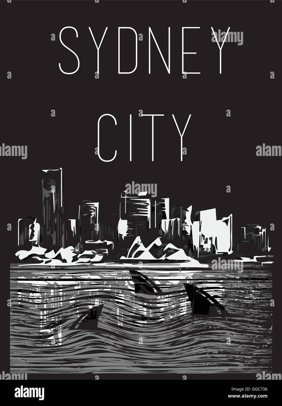 City Tee graphic design sydney city Stock Vector Image & Art - Alamy