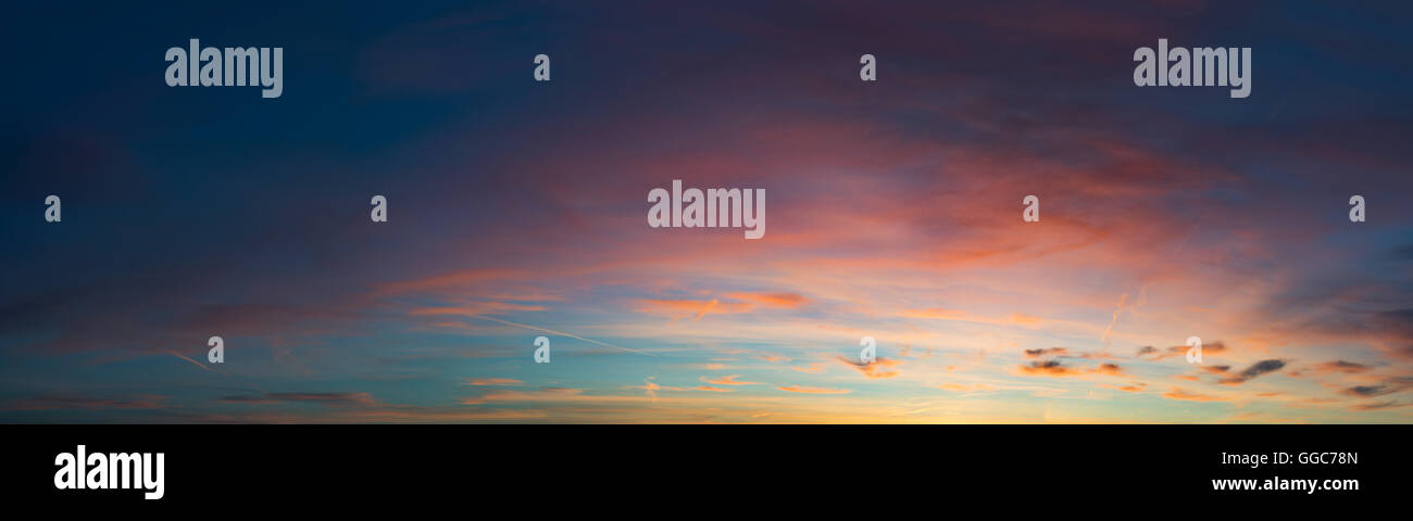 sunset sky panorama Stock Photo - Alamy