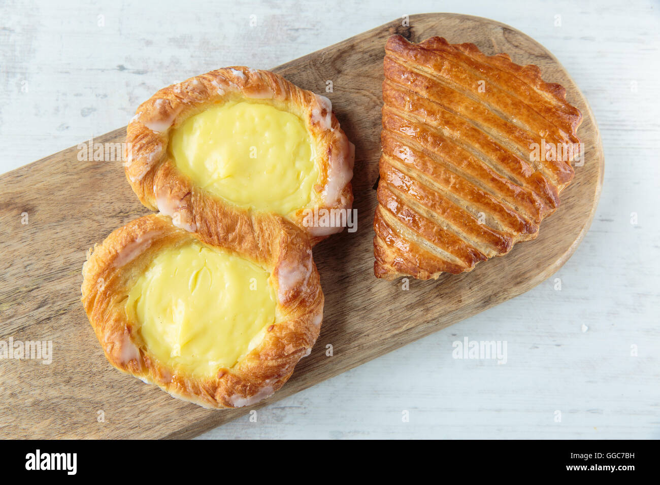Assortment of delicious french typical pastries for a sweet breakfast ...