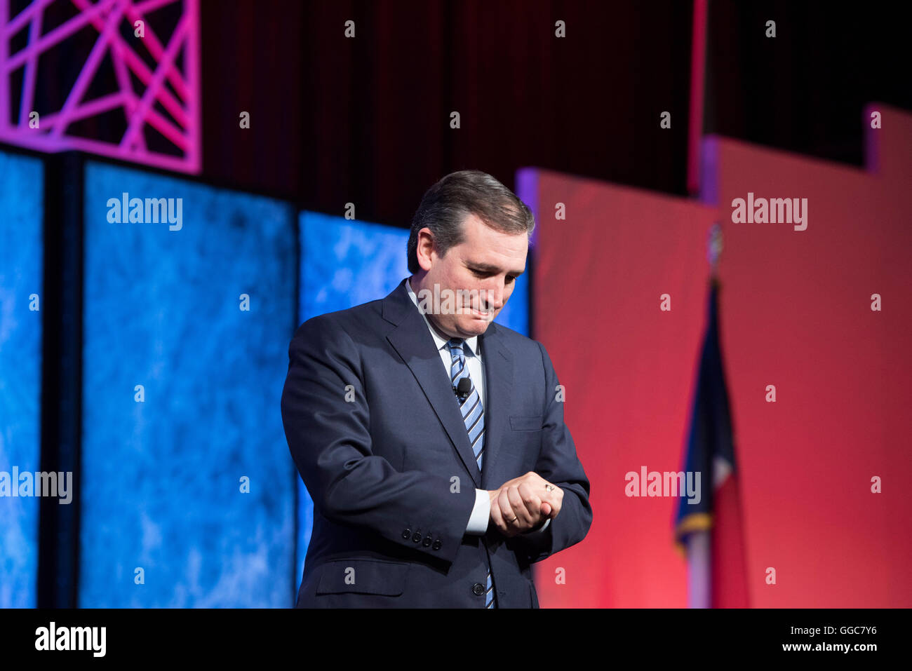 U.S. Senator Ted Cruz of Texas gets applause from the adoring crowd ...