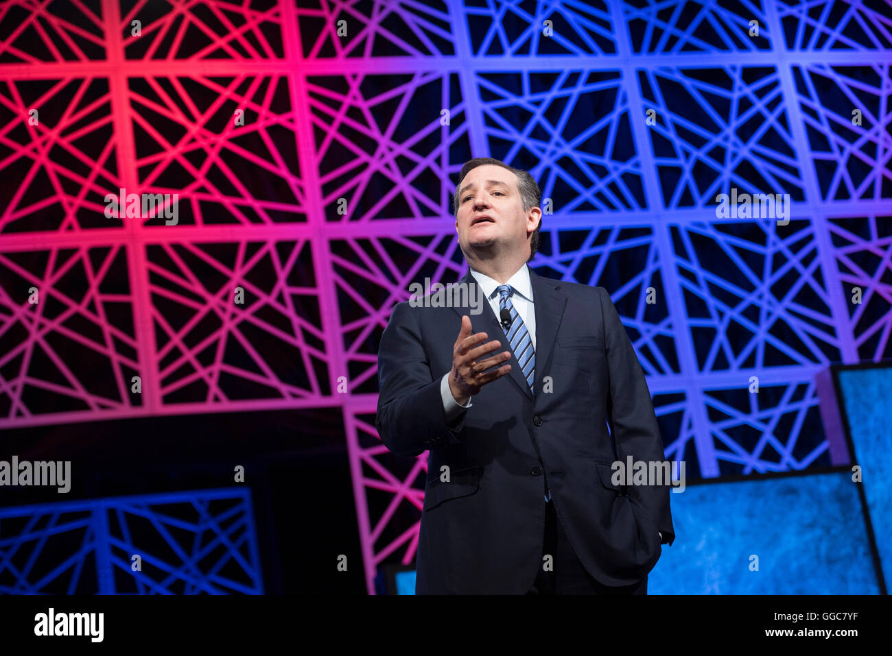 U.S. Senator Ted Cruz of Texas gets applause from the adoring crowd ...