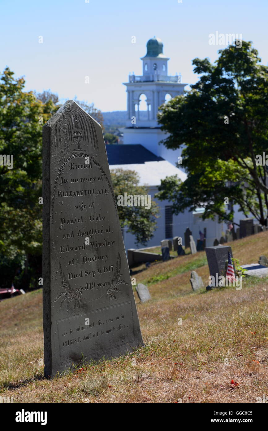 geography / travel, USA, Massachusetts, Plymouth, Burial Hill (historic ...