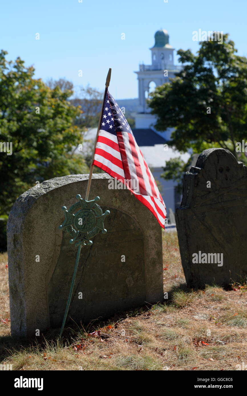 geography / travel, USA, Massachusetts, Plymouth, Burial Hill (historic ...