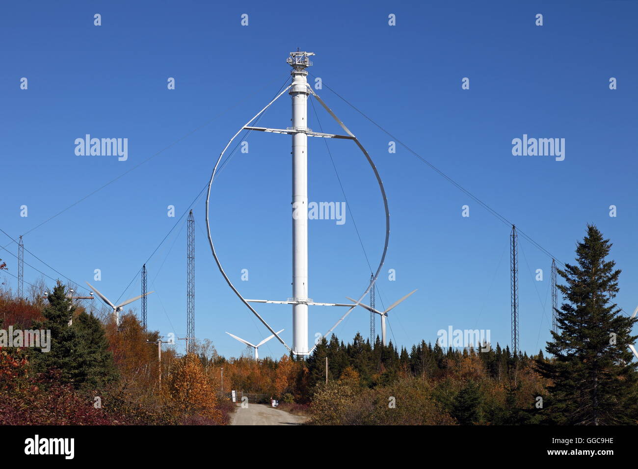 geography / travel, Canada, Québec, Cap-Chat, Éole, wind turbine with ...