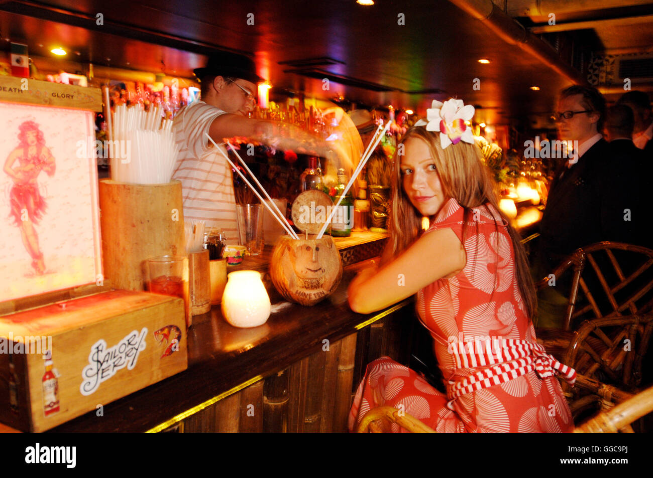 Mahiki bar , 1 Dover St London W1, home to tropical cocktails, bikini ...