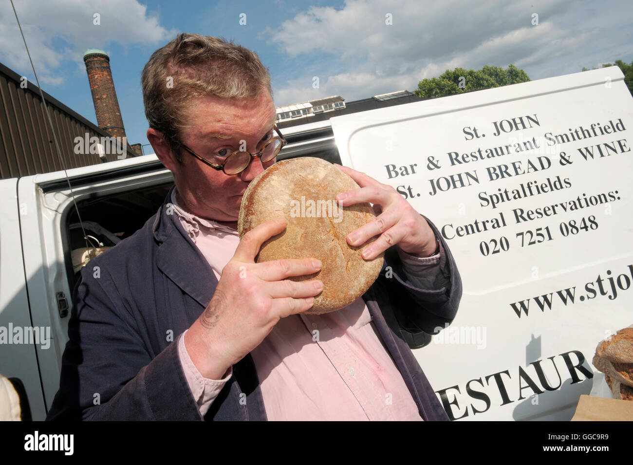 Fergus Henderson chef and founder of St Johns Restaurant with members ...