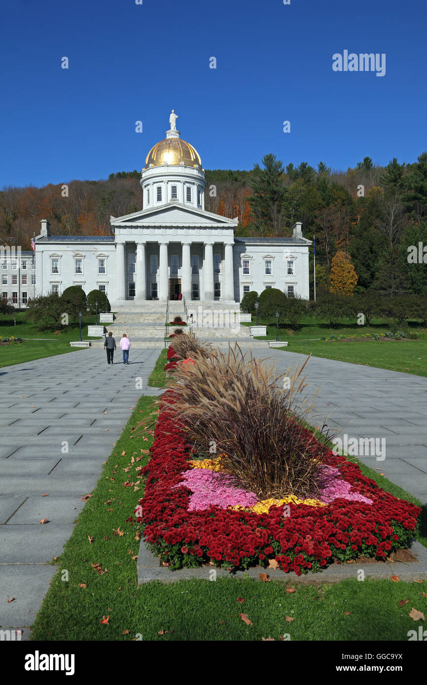 geography / travel, USA, Vermont, Montpelier, State Capitol on Captiol ...