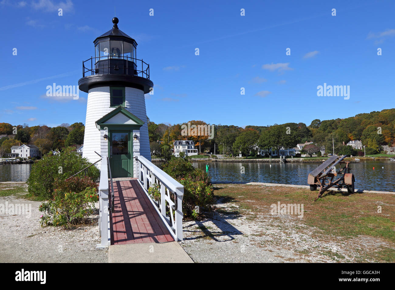 geography / travel, USA, Connecticut, Mystic, lighthouse in Mystic ...