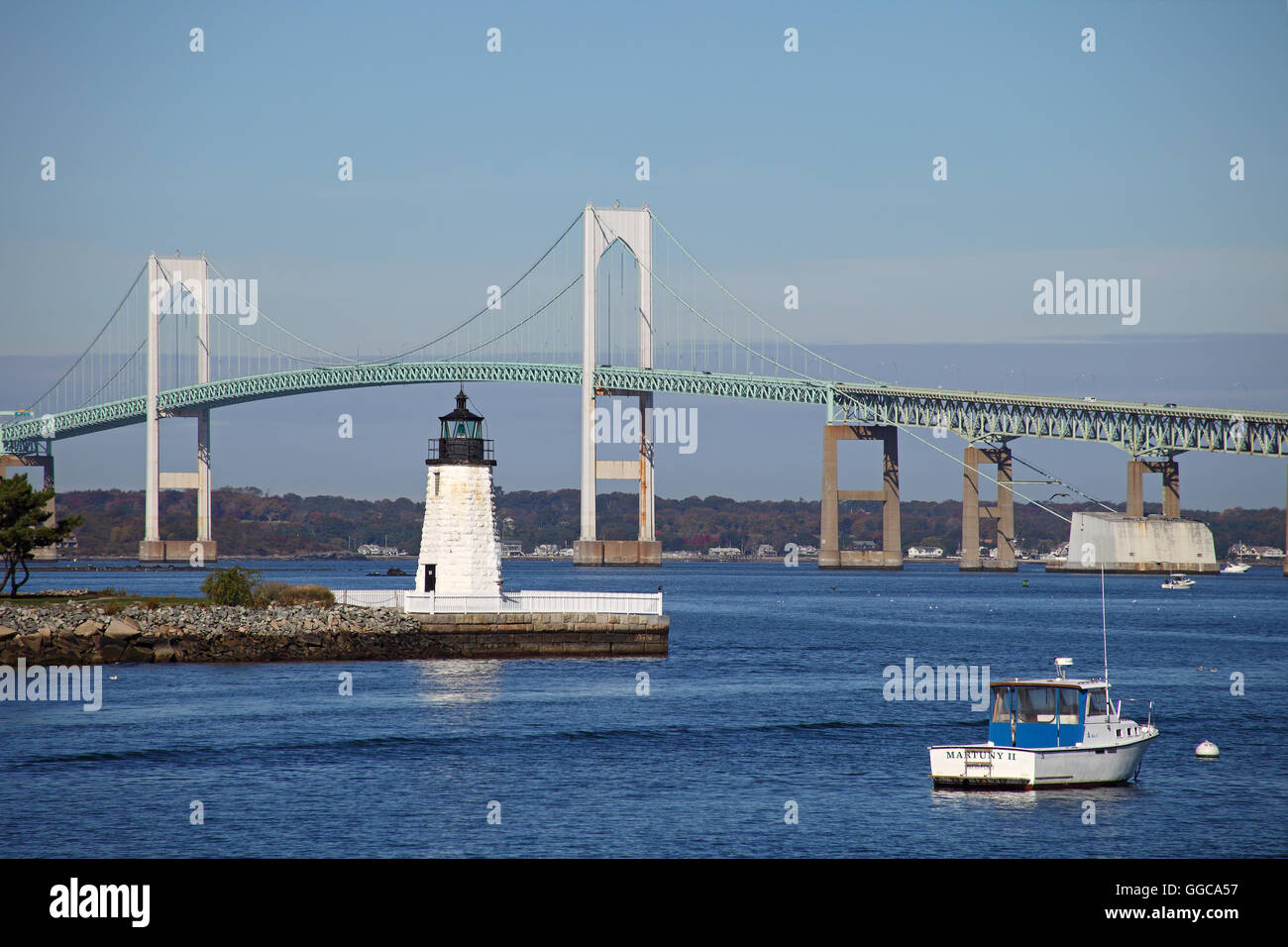 Claiborne pell newport bridge hi-res stock photography and images - Alamy